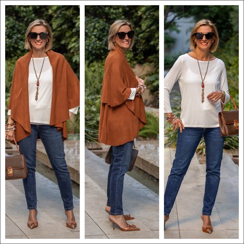 Cinnamon Is The New Color In Our Women's Cape Vest Selection – Just ...