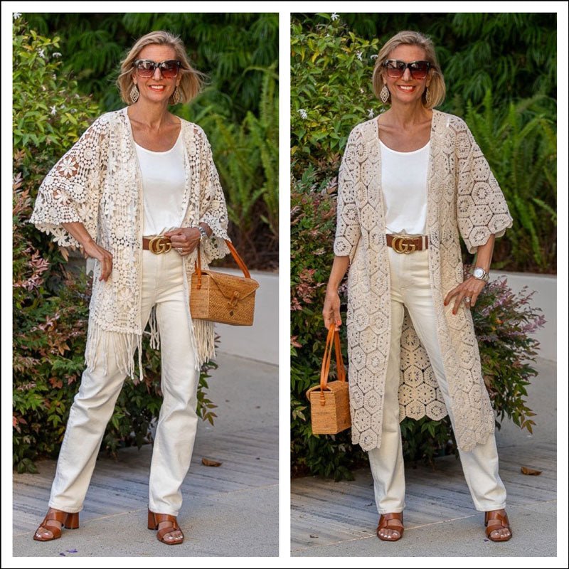 Monochromatic Chic In Our Crochet Cardigans – Just Style LA