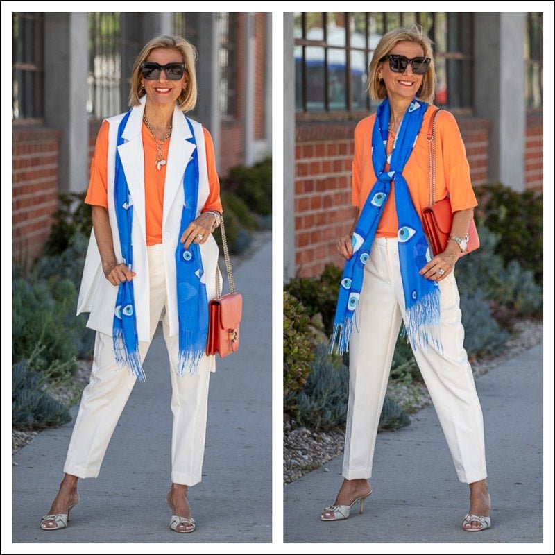 Orange And Blue Make Great Pop Colors For Summer – Just Style LA