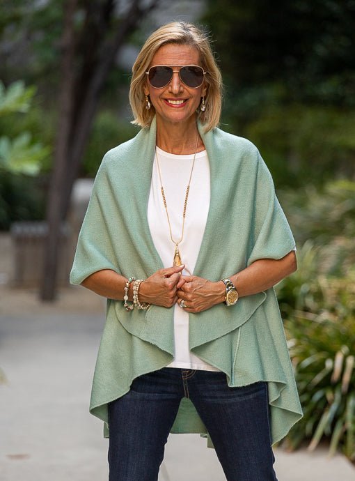 Seafoam Cape Vest – Just Style LA