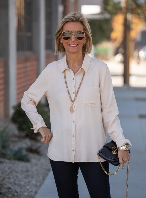 Butter Button Down Shirt With Pocket – Just Style LA